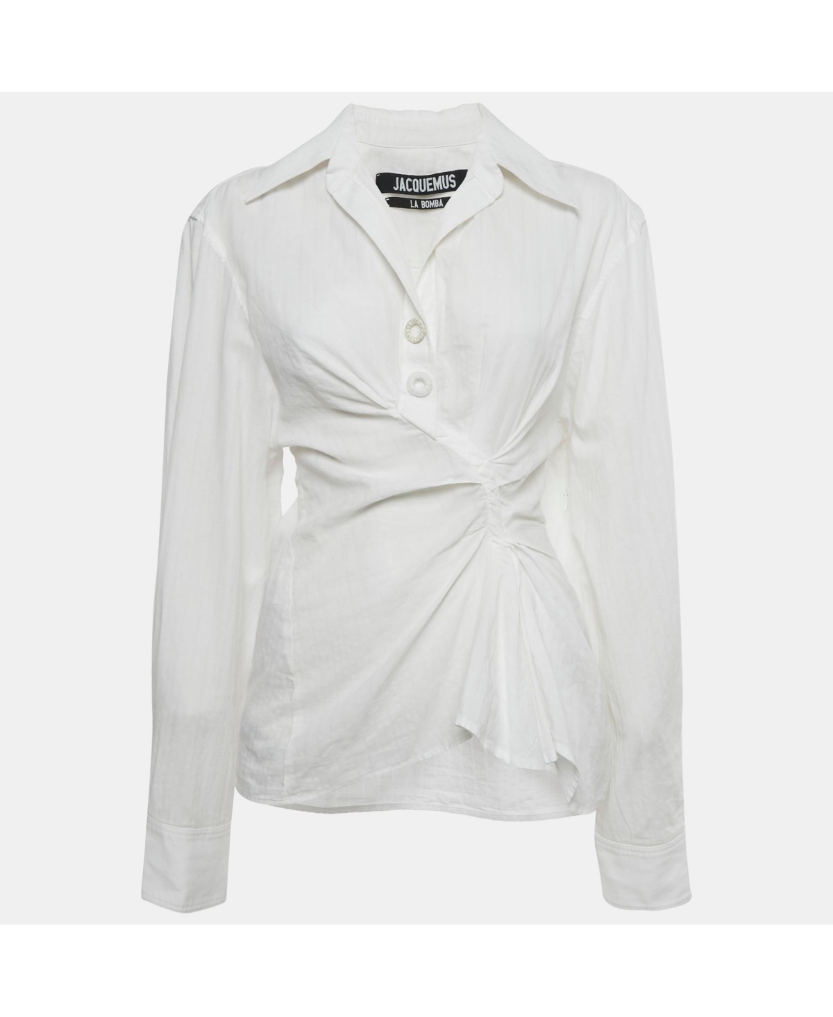 Click here for Pre-Owned Jacquemus Womens Cotton Ruched Detail La... prices