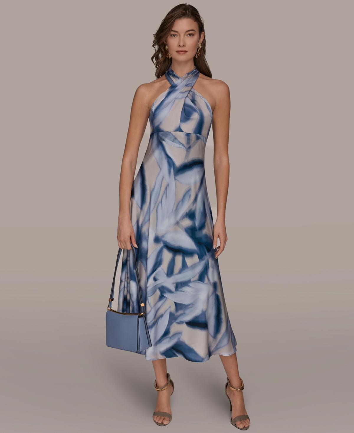 Click here for Donna Karan New York Womens Halter Neck A-Line Mid... prices