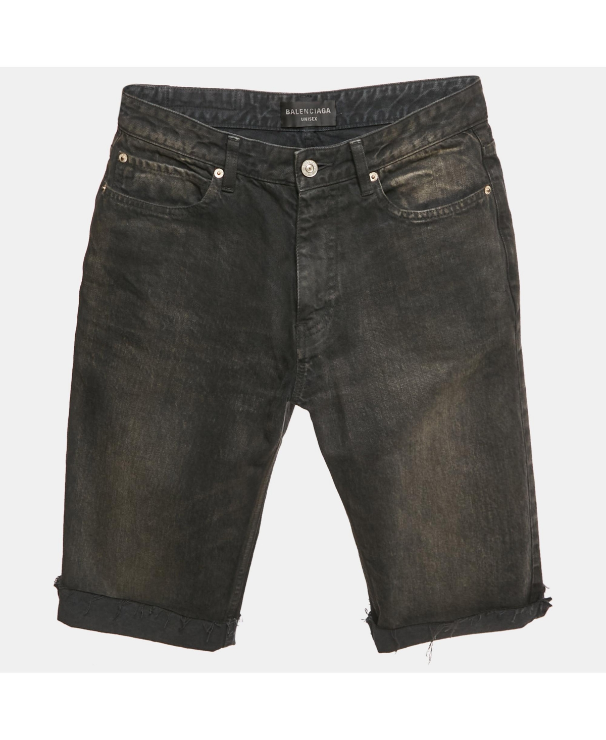 Click here for Pre-Owned Balenciaga Mens Unisex Grey Faded Denim... prices