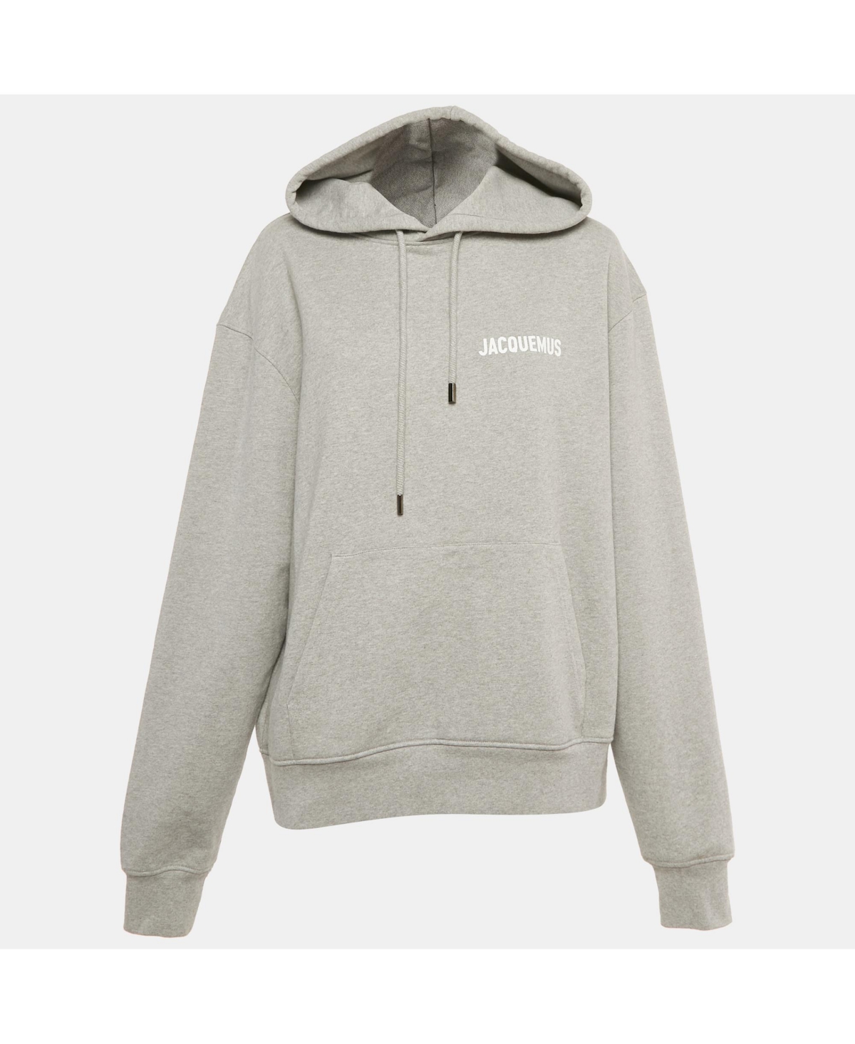 Click here for Pre-Owned Jacquemus Womens Grey Logo Print Cotton... prices