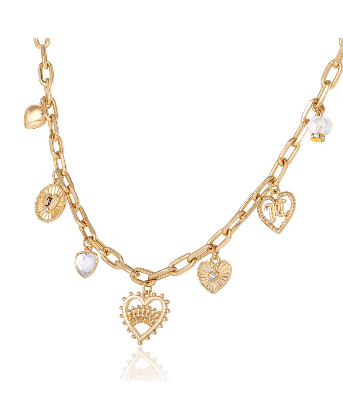 Click here for Juicy Couture Heart Juicy Logo Charm Necklace - 18... prices