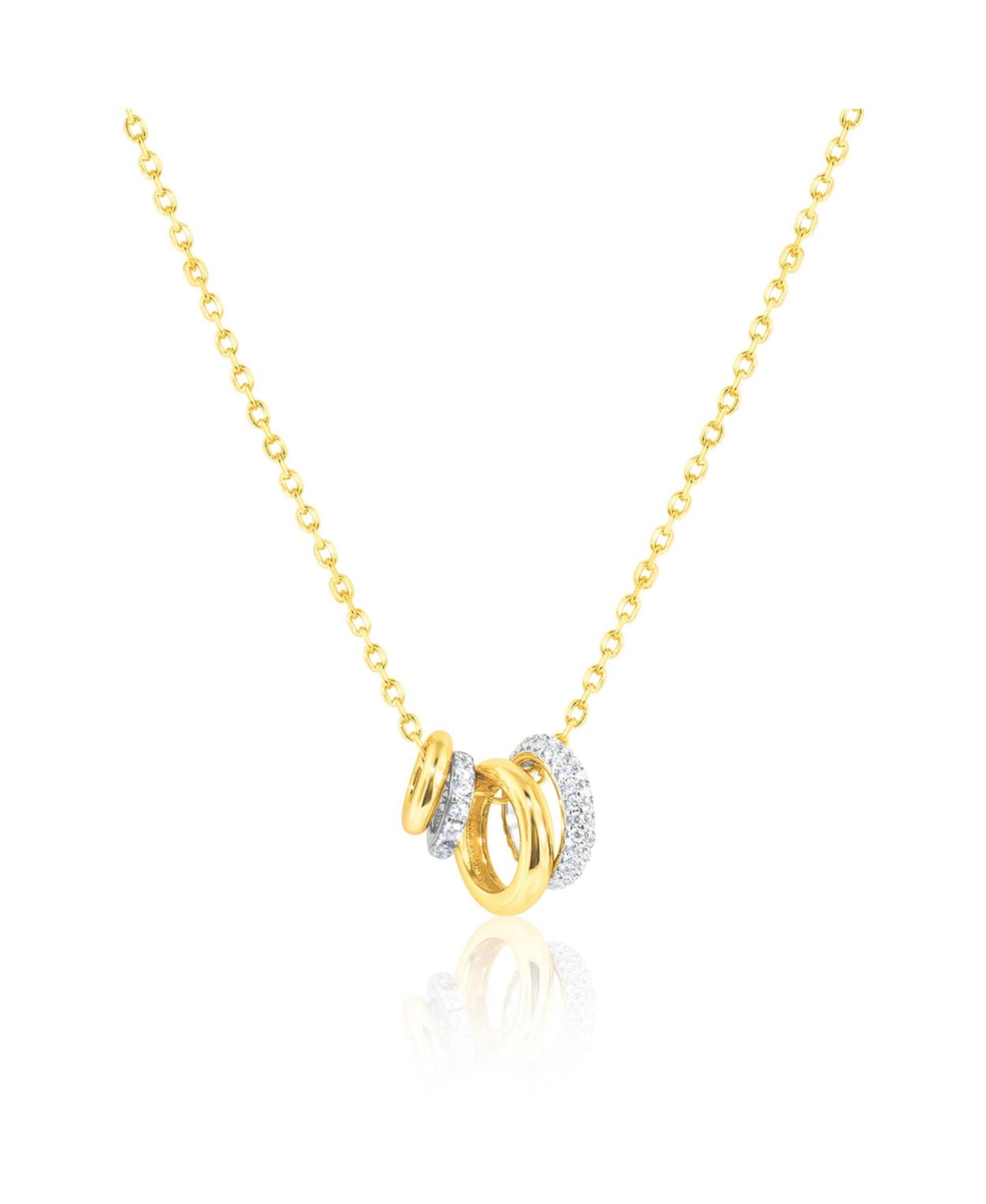 Click here for Etoielle Goregeous Rondel Charm Necklace with Pave... prices