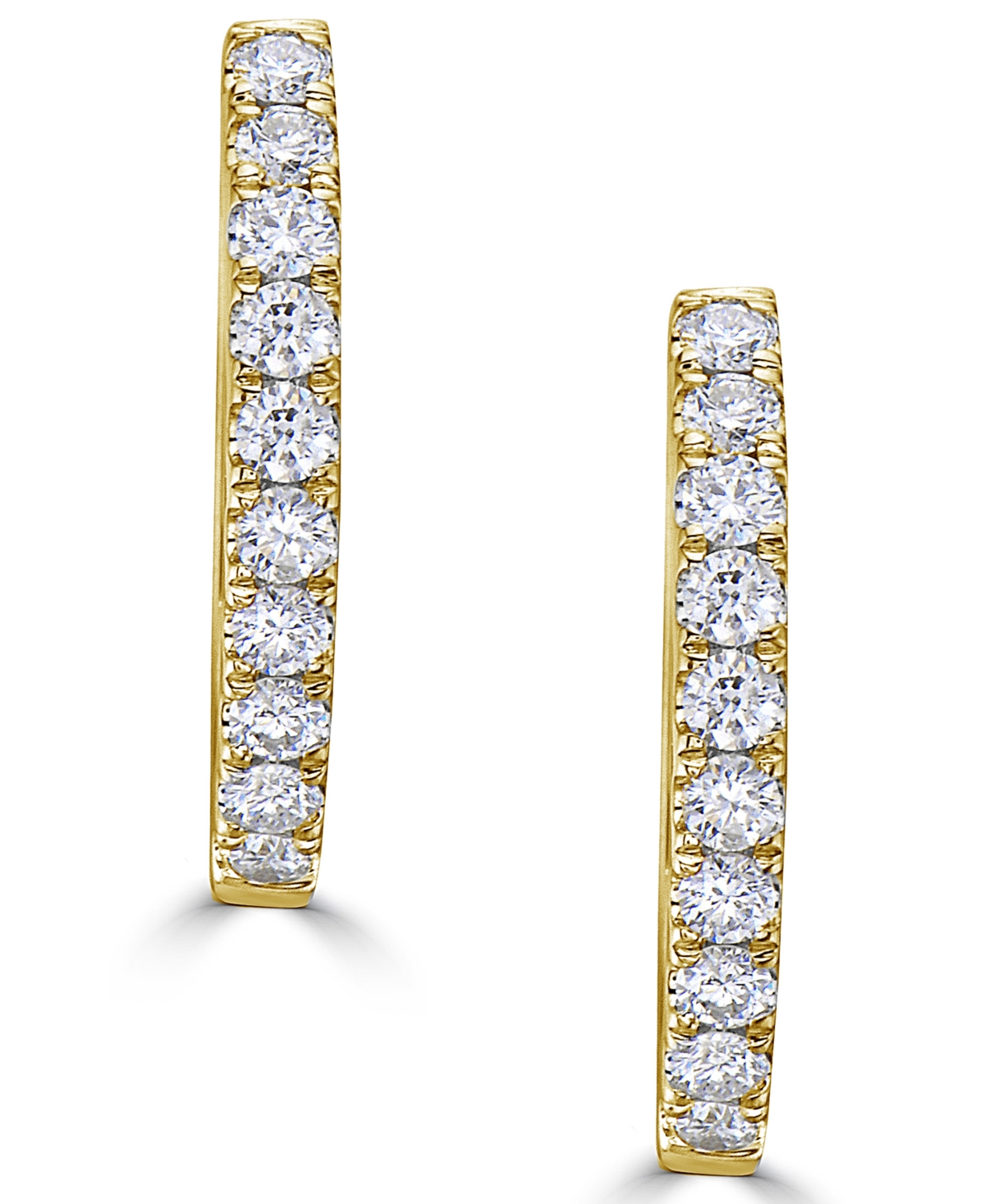 Click here for Macys Diamond Hoop Earrings (1/2 ct. t.w.) in 14K... prices
