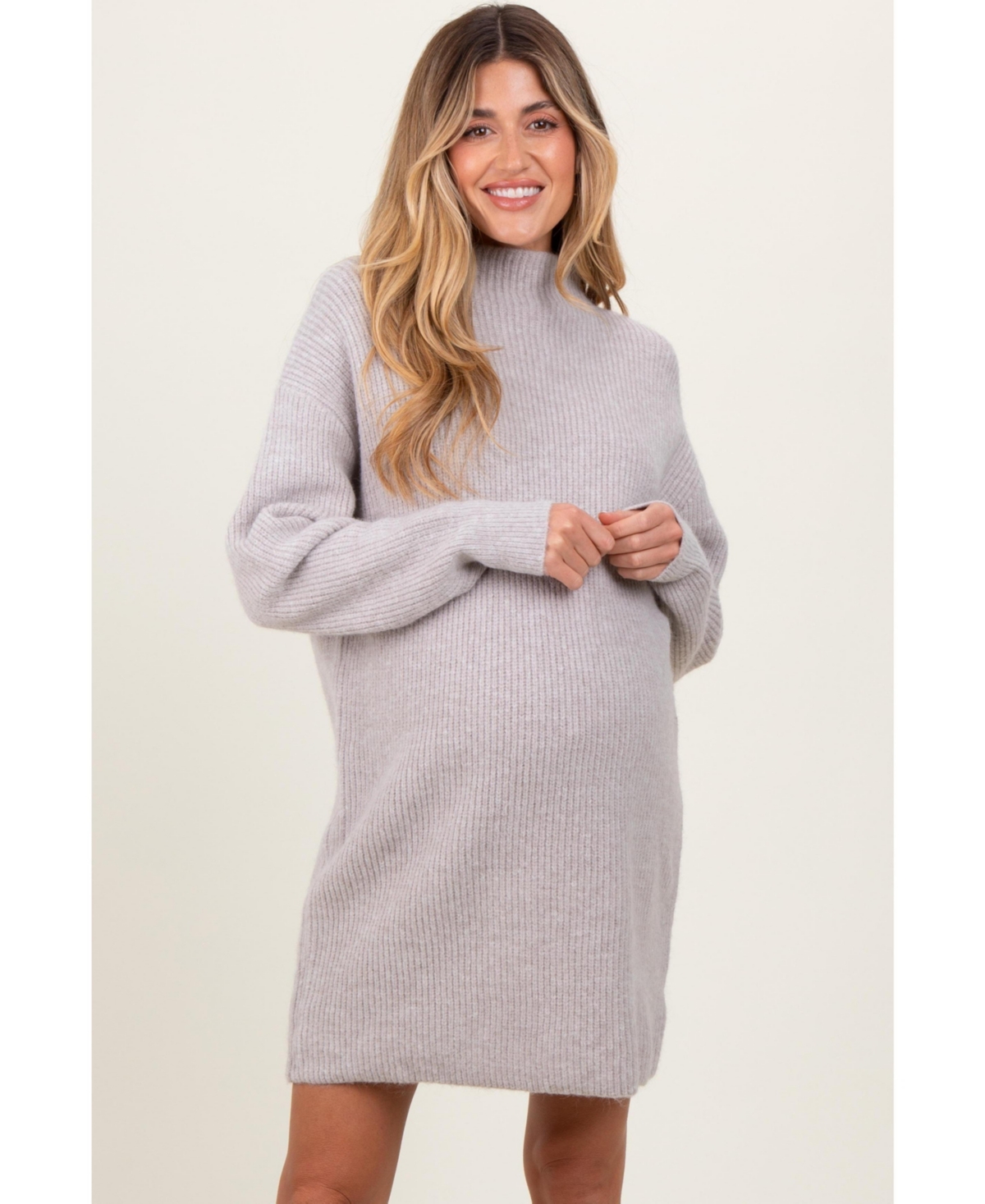 Click here for Pinkblush Maternity Mocha Mock Neck Mini Sweater D... prices