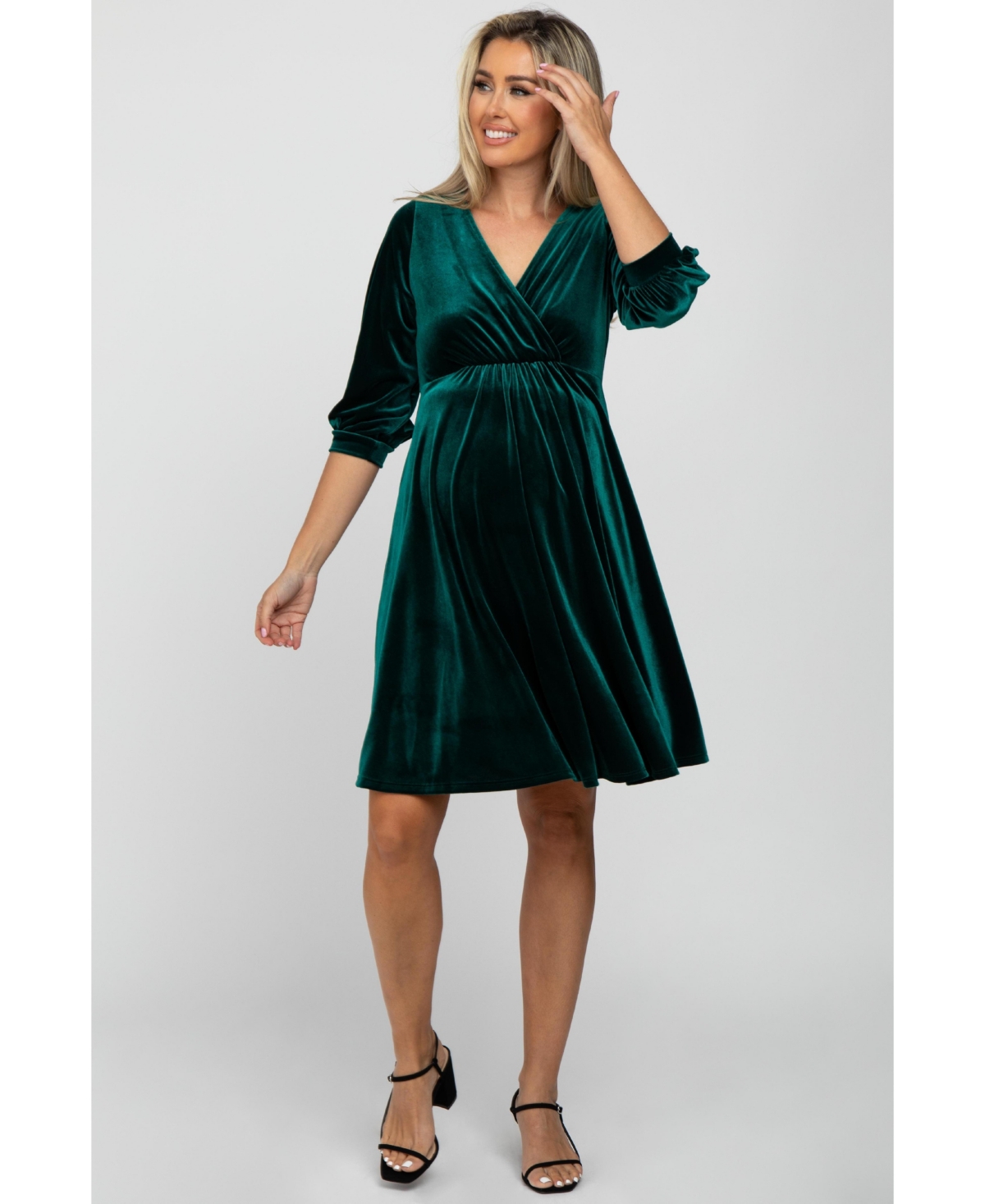 Click here for Pinkblush Burgundy Velvet Wrap Front Babydoll Mate... prices