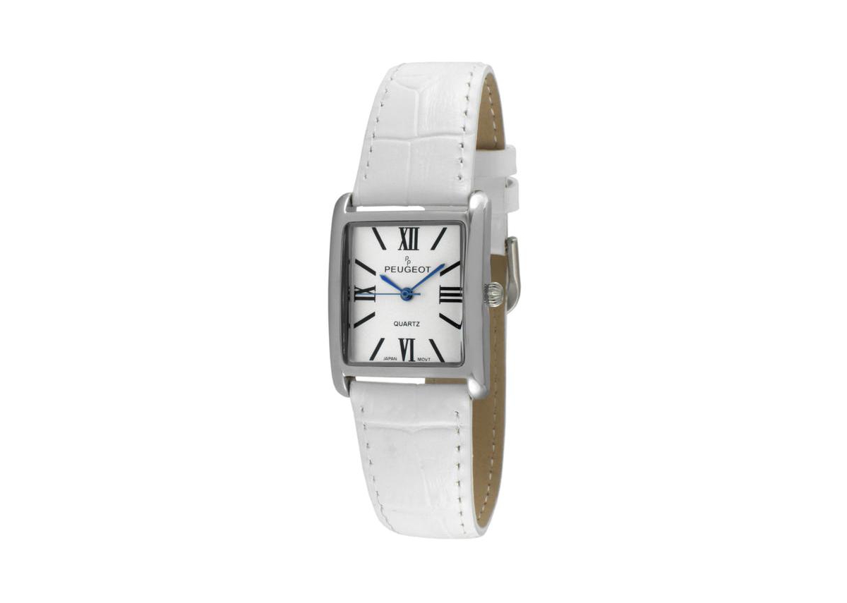Click here for Peugeot Womens Tank Watch Roman Dial White Leather... prices