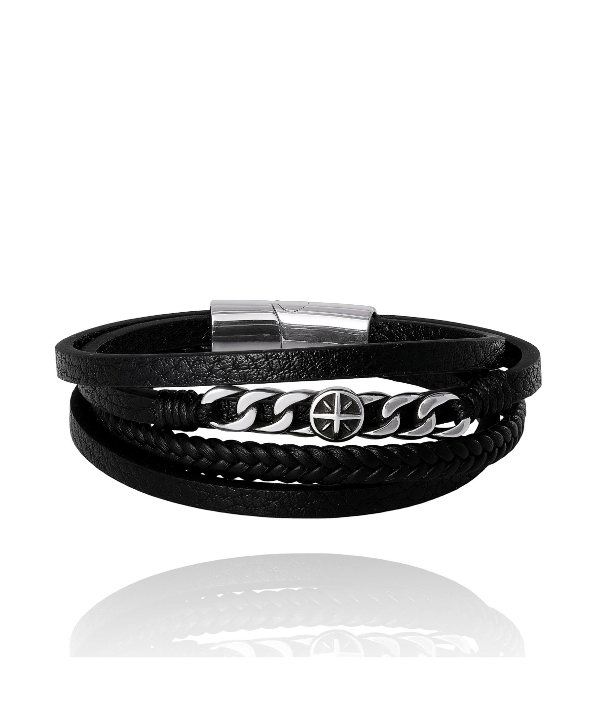 Click here for Lucky Brand Men s Multi Row Leather & Chain 8.25 B... prices