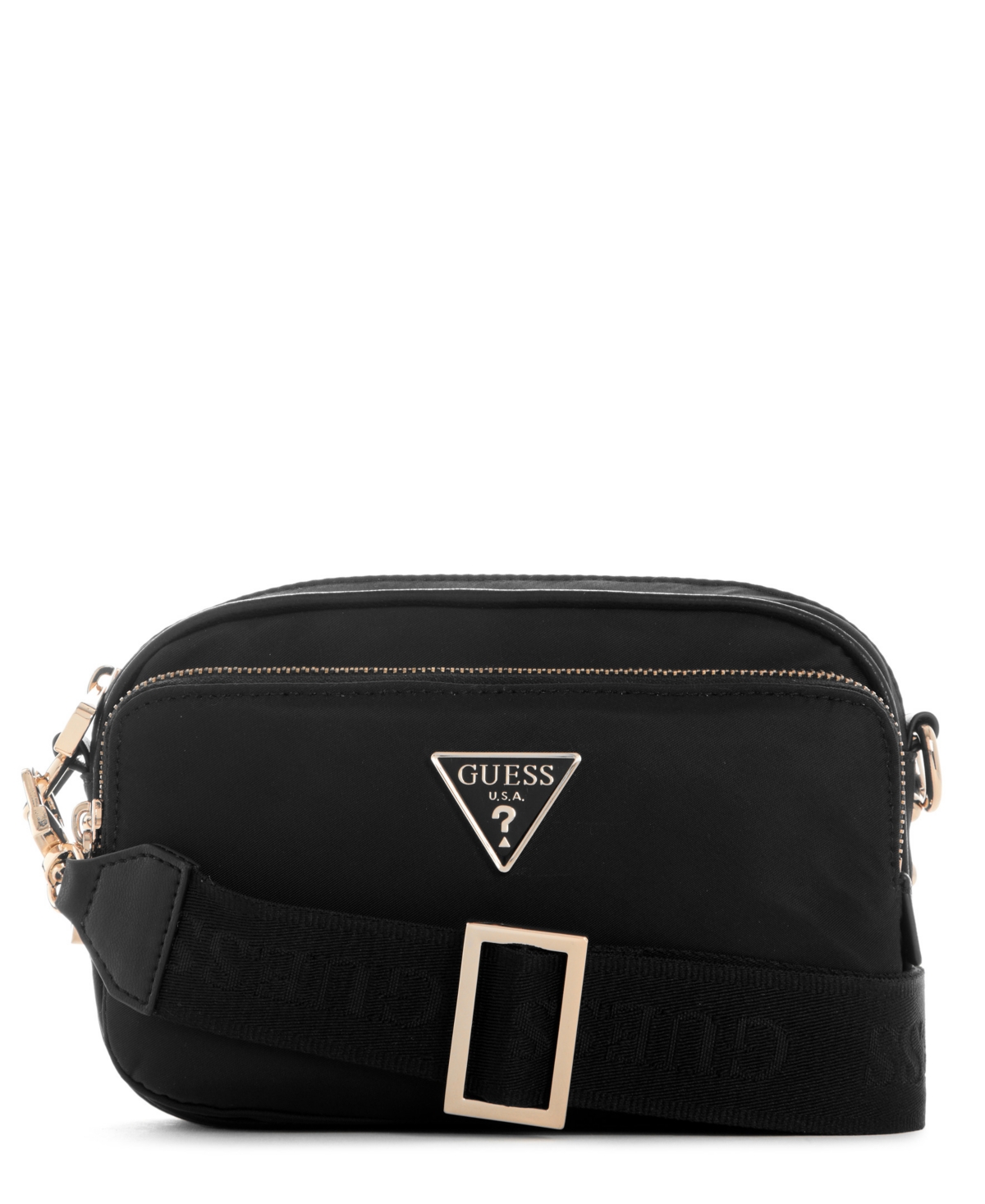 Click here for Guess Gemma Small Crossbody Camera Bag - Black prices