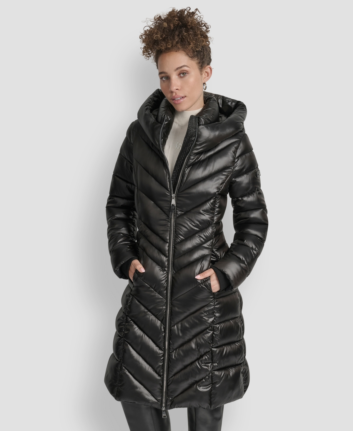 Click here for Dkny Womens Full-Zip Front Quilted Puffer Coat - B... prices