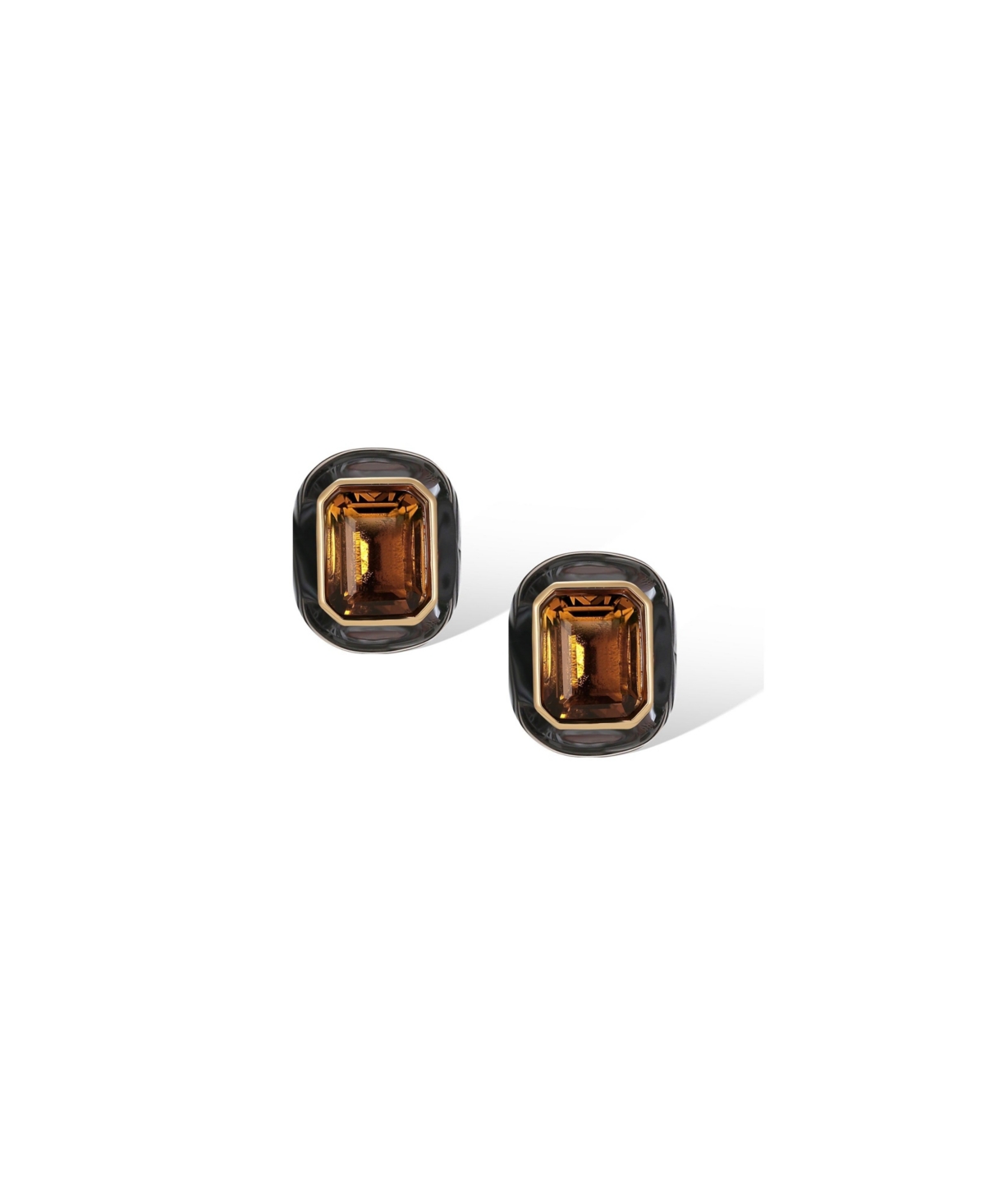 Click here for Retro Chic Roman Night Ear Studs - Brown  black prices