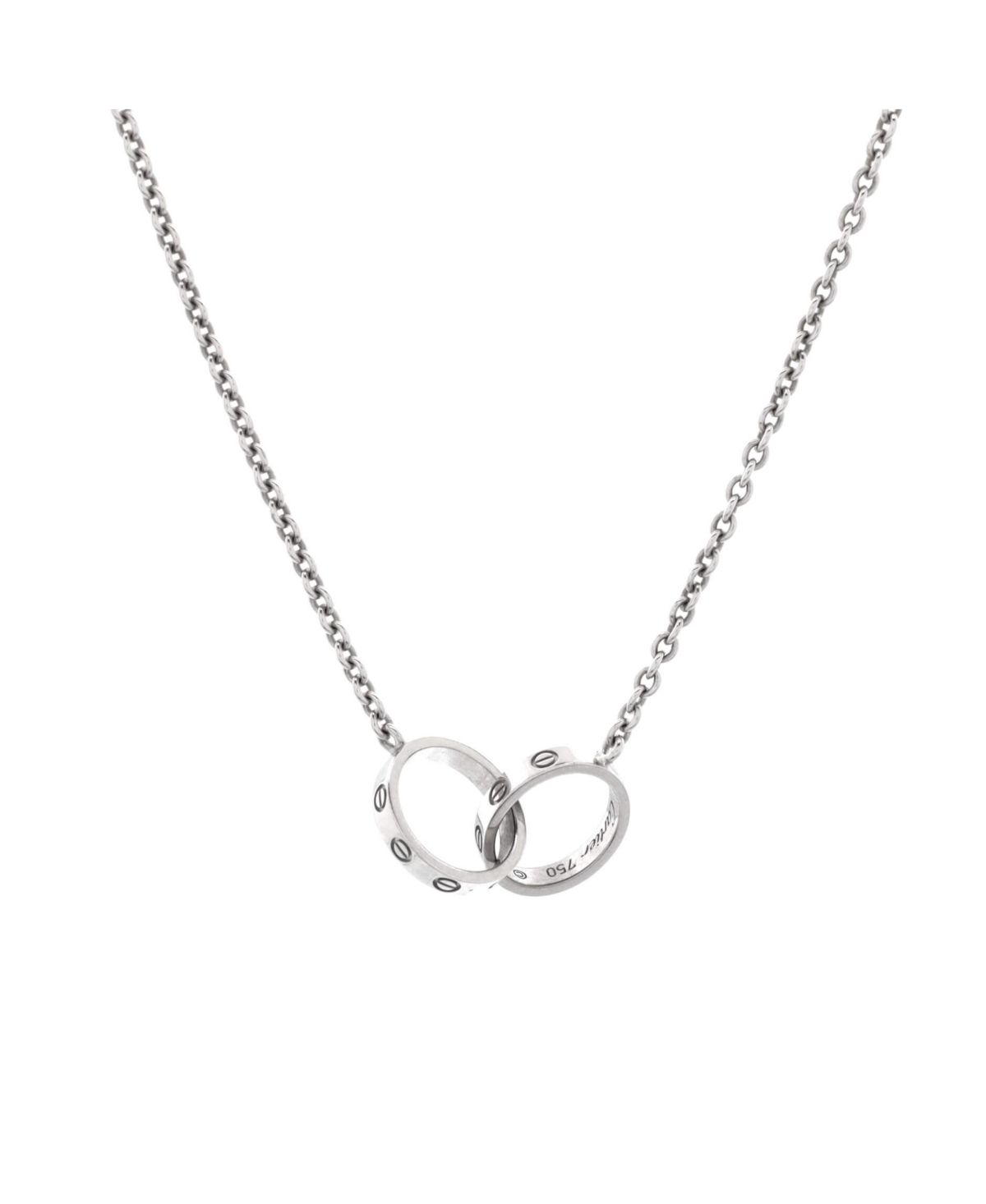 Click here for Pre-Owned Cartier Love Interlocking Necklace - 18k... prices