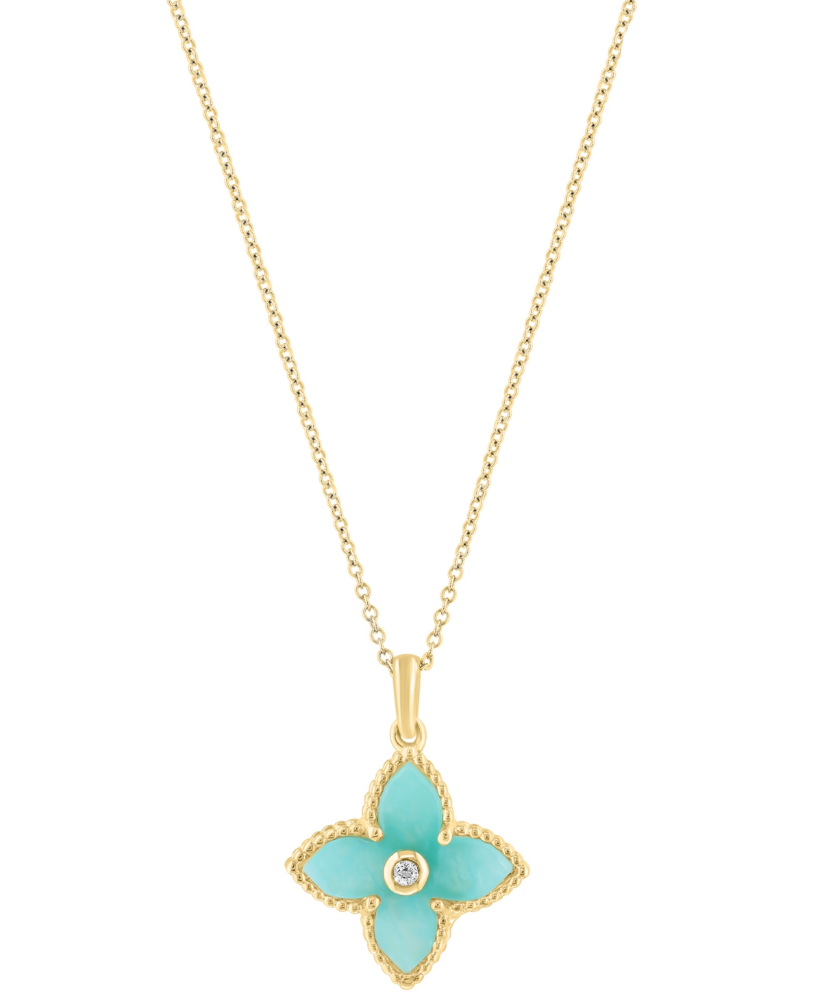 Click here for Effy Collection White Topaz (0.03 ct. t.w) and Ama... prices