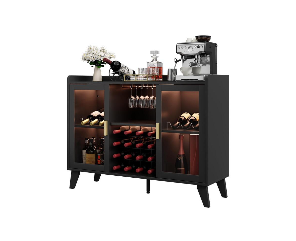 Click here for gaomon Farmhouse Wine Bar Cabinet With Led Lights... prices