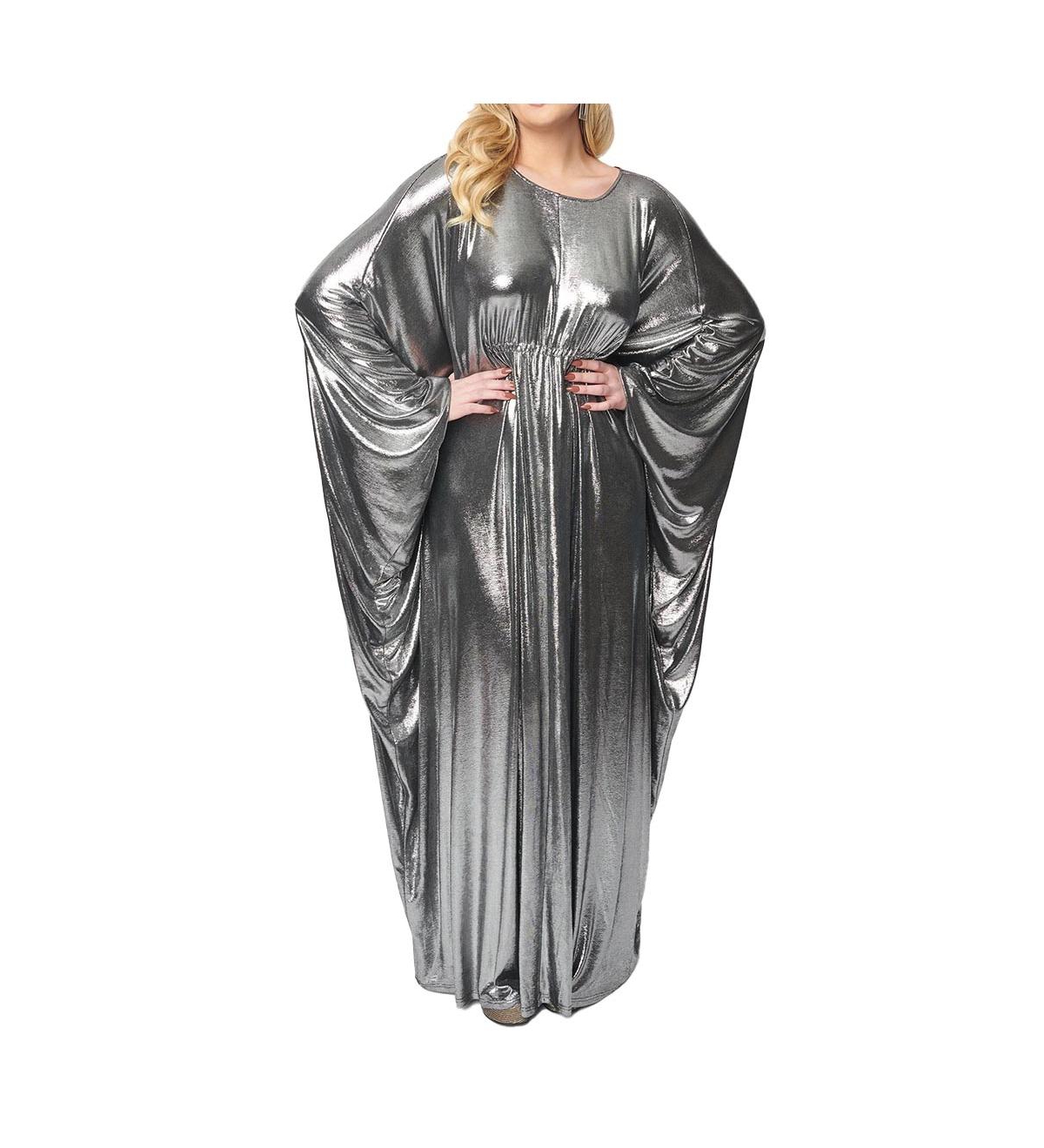 Click here for Smak Parlour Plus Size 1970s Batwing Caftan - Silv... prices