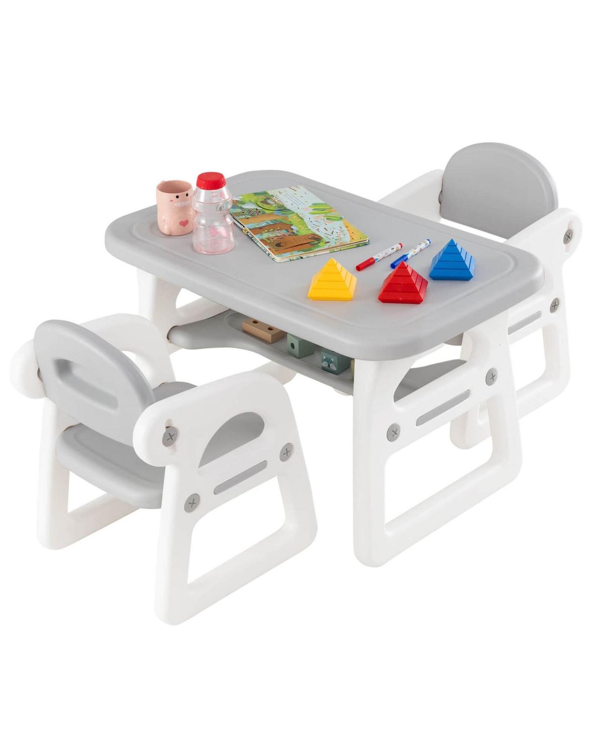 Click here for Costway 3-Piece Kids Table and Chair Set Toddler A... prices