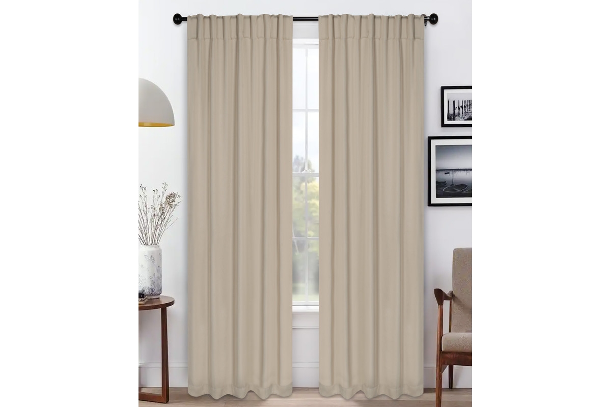 Click here for Superior Solid Classic Modern Blackout Curtain Set... prices