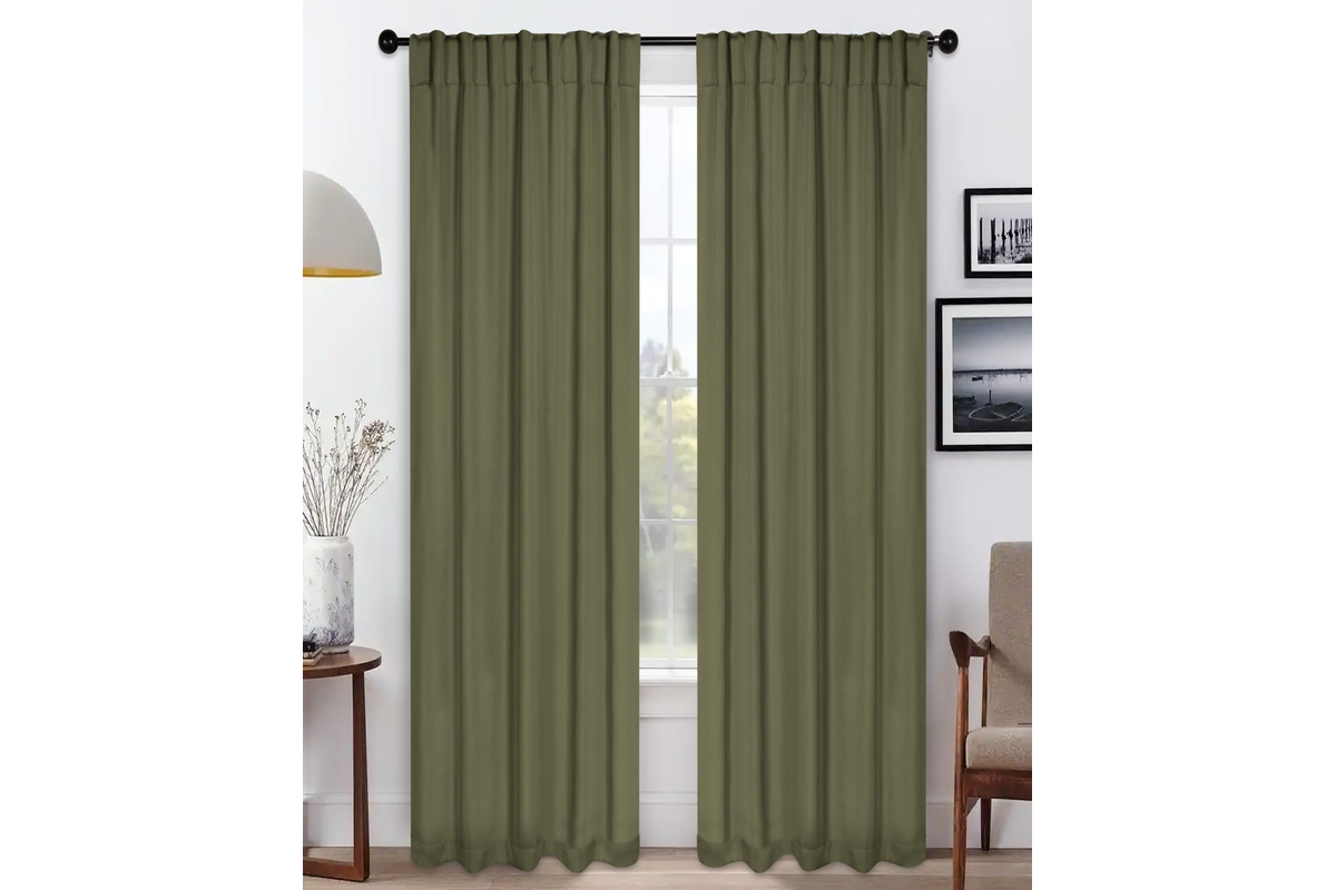 Click here for Superior Solid Classic Modern Blackout Curtain Set... prices