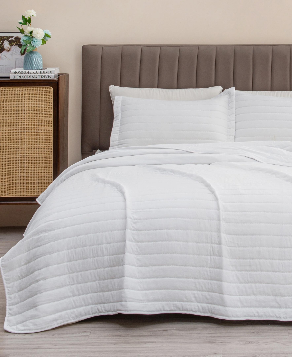 Click here for Linery & Co. Channel Stitch Microfiber Quilt Set W... prices