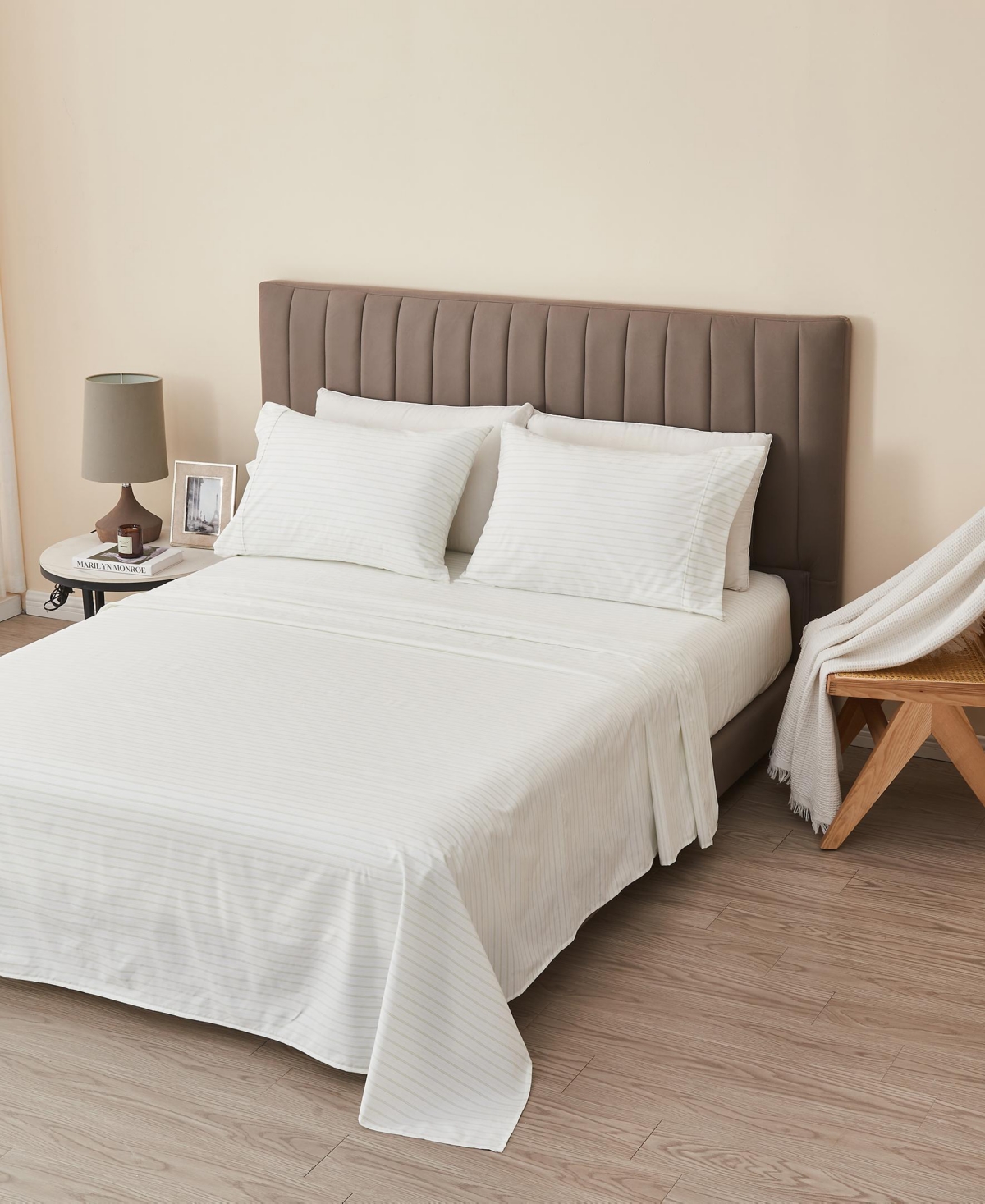 Click here for Linery & Co. Ultra-Soft Brushed Microfiber Striped... prices