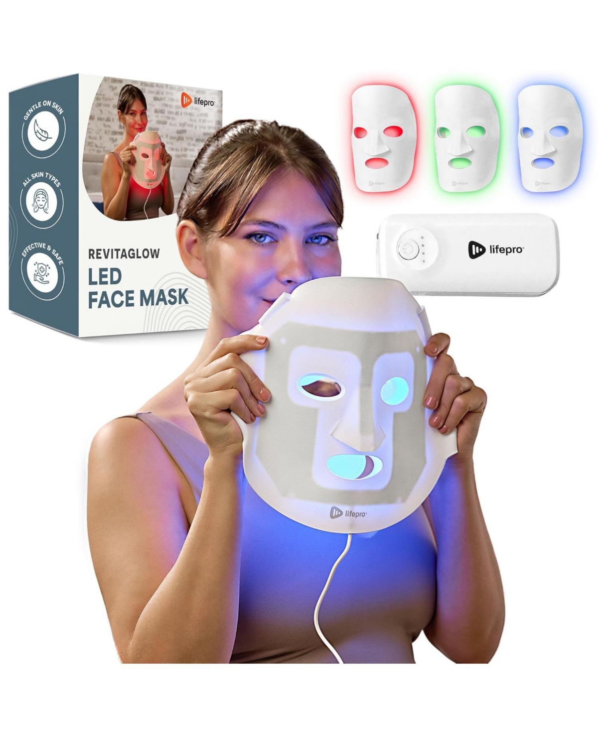 Click here for LifePro Led Light Therapy Face Mask - 3-Color Red... prices