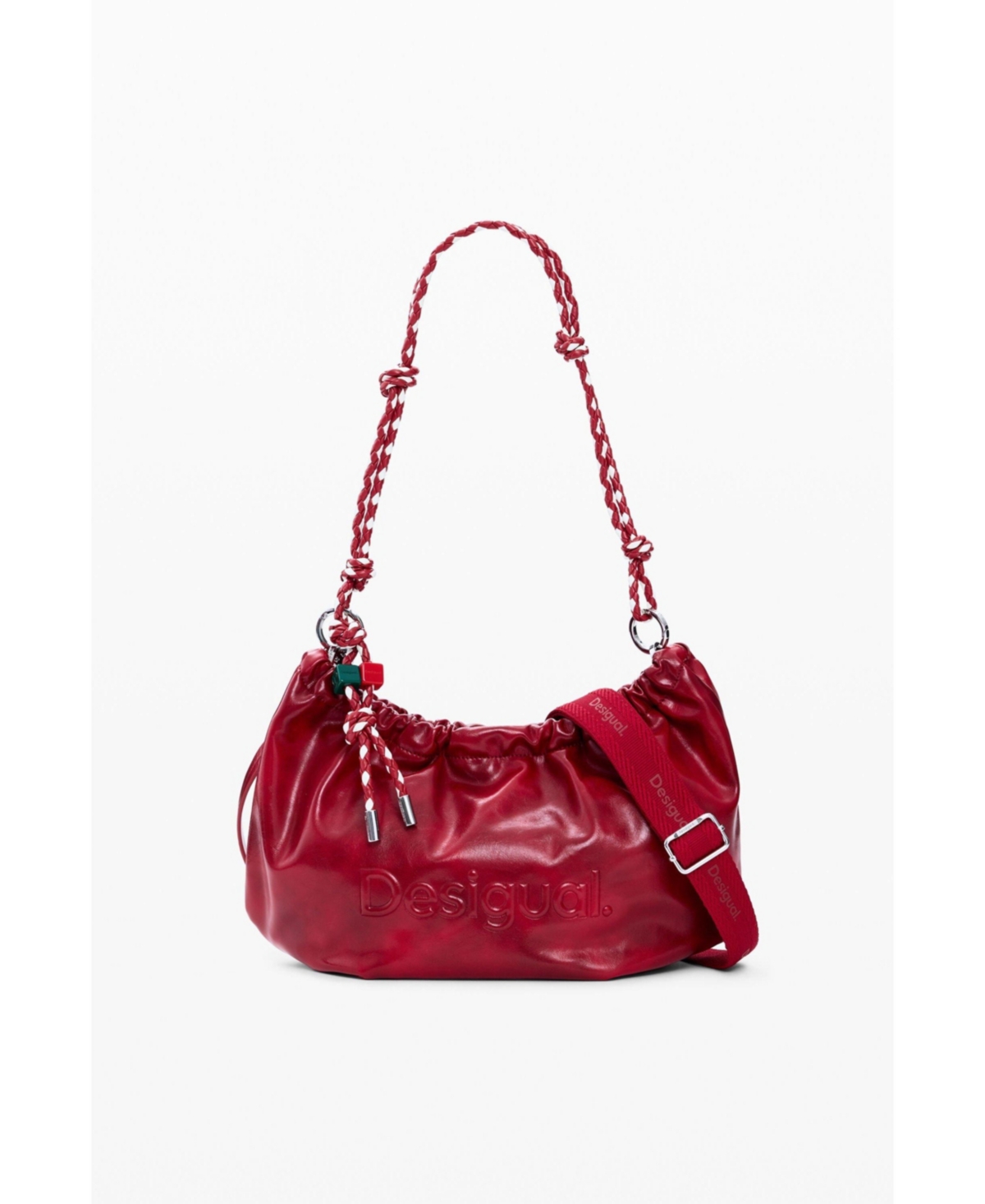 Click here for Desigual Womens Medium oval bag logo - Red prices