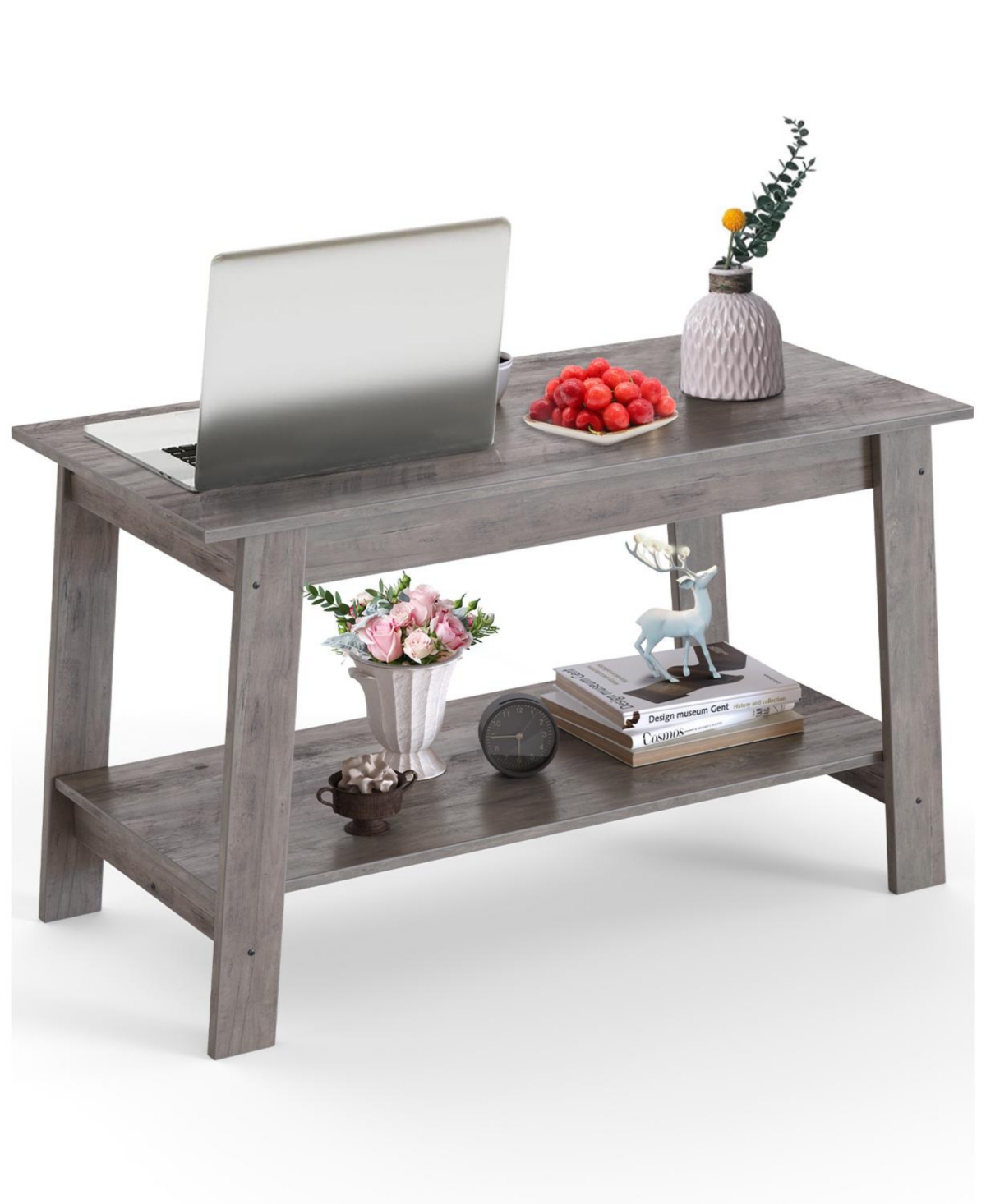 Click here for gaomon 31.49" Rustic 2-Tier Coffee Table Mode... prices