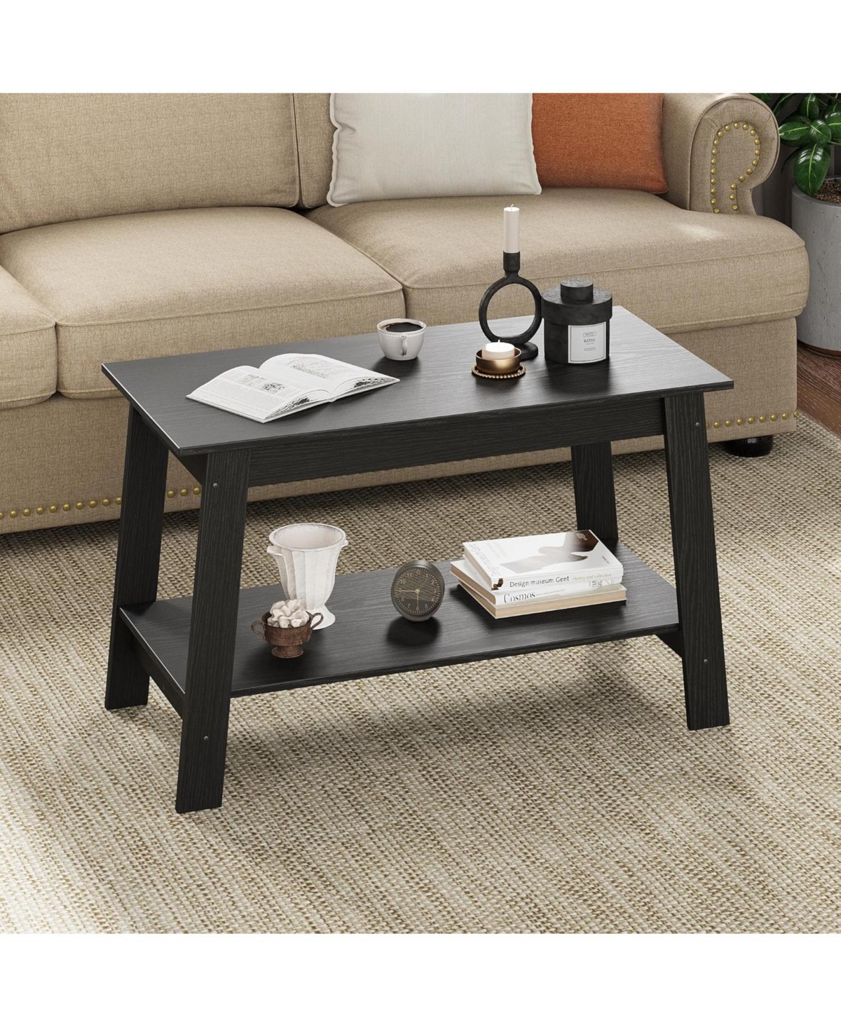 Click here for gaomon 31.49" Rustic 2-Tier Coffee Table Mode... prices