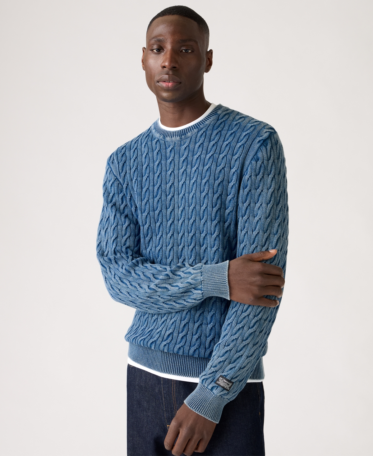 Click here for Levis Mens Crewneck Long-Sleeve Sweater - Indigo prices