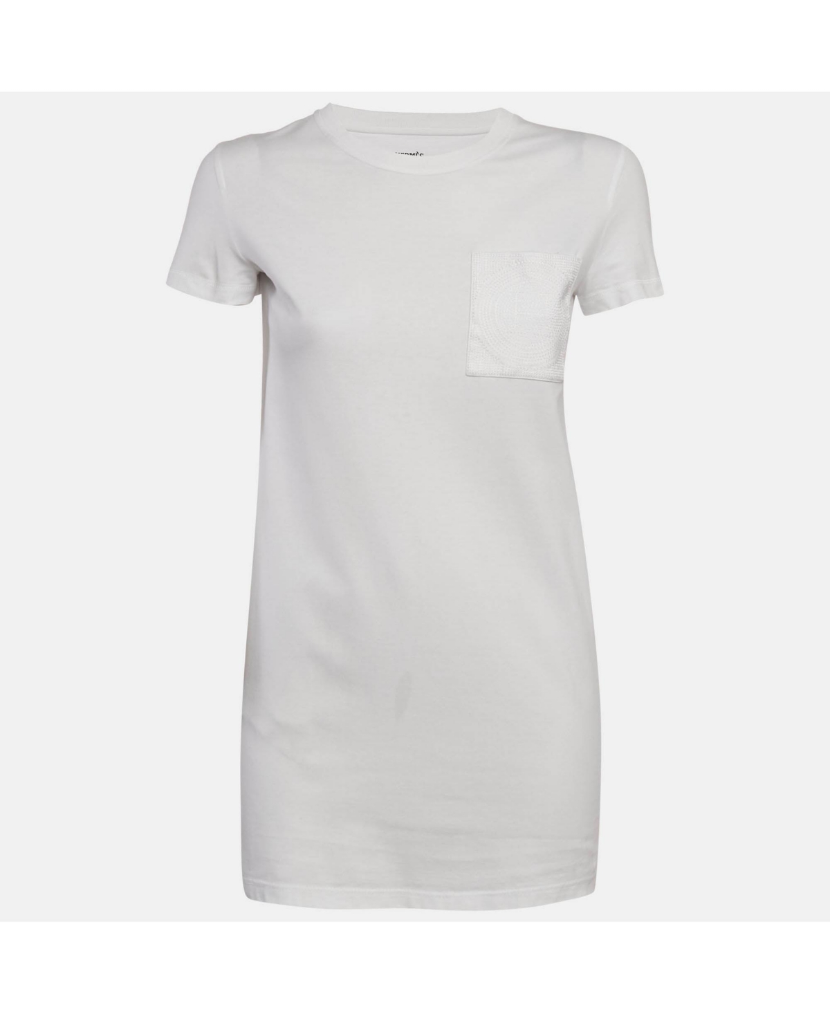 Click here for Pre-Owned Hermes Womens White Embroidered Pocket J... prices