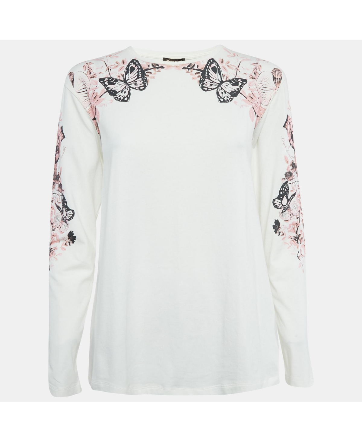 Click here for Pre-Owned Roberto Cavalli Womens White Printed Cot... prices