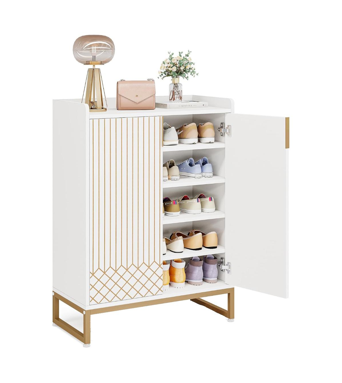 Click here for Slickblue Wooden Shoe Cabinet Organizer with Stora... prices