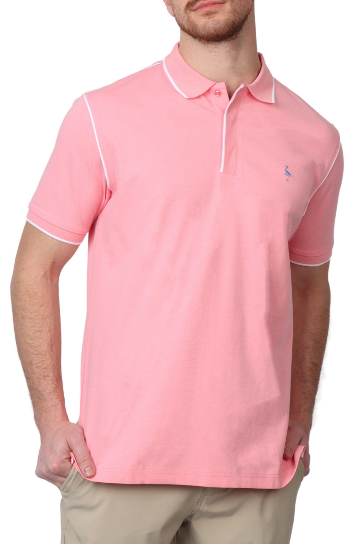 Click here for Tailorbyrd Mens Interlock Contrast Tipping Polo -... prices