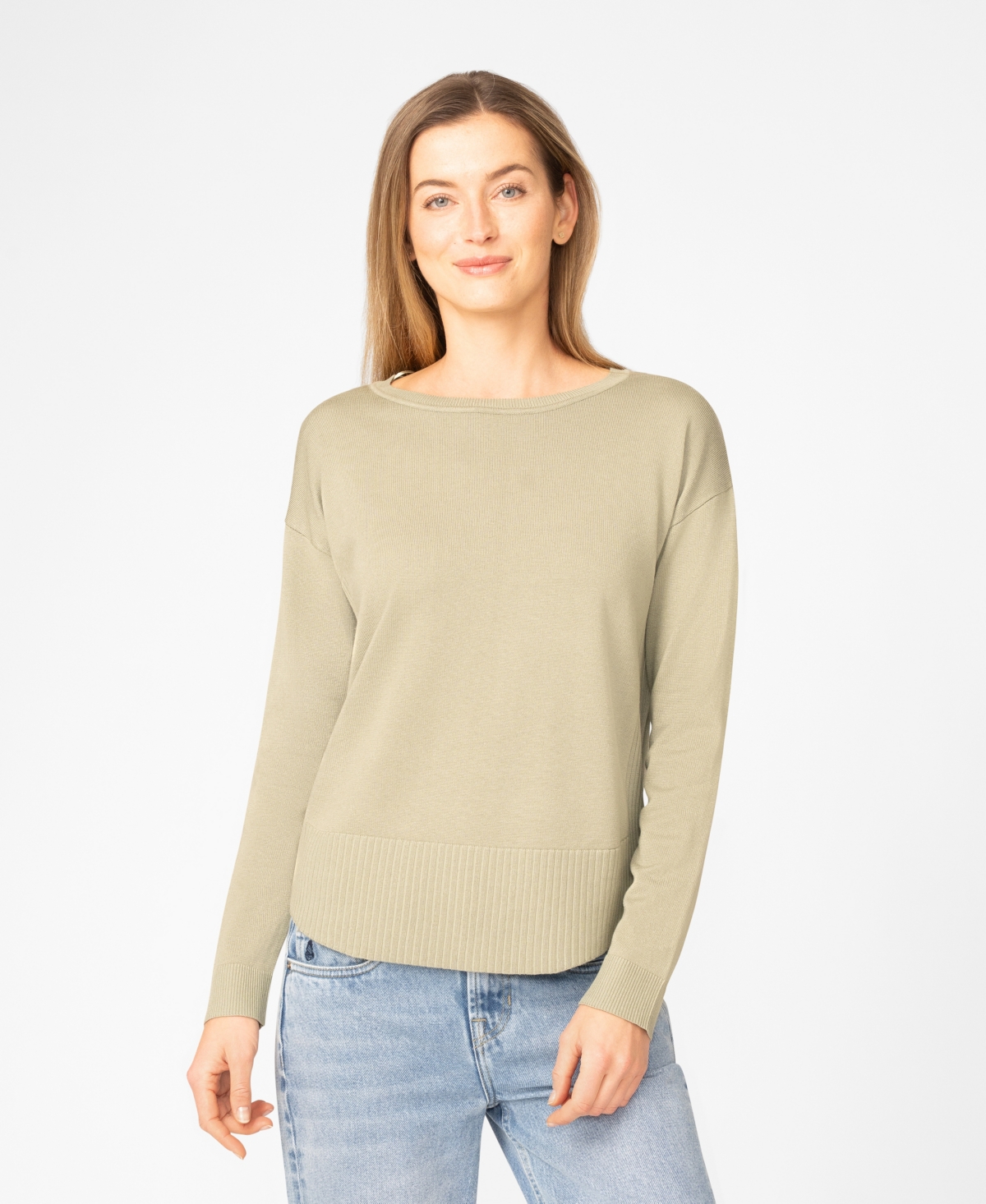 Click here for Melissa Paige Womens Round Hem Pull-On Sweater - T... prices