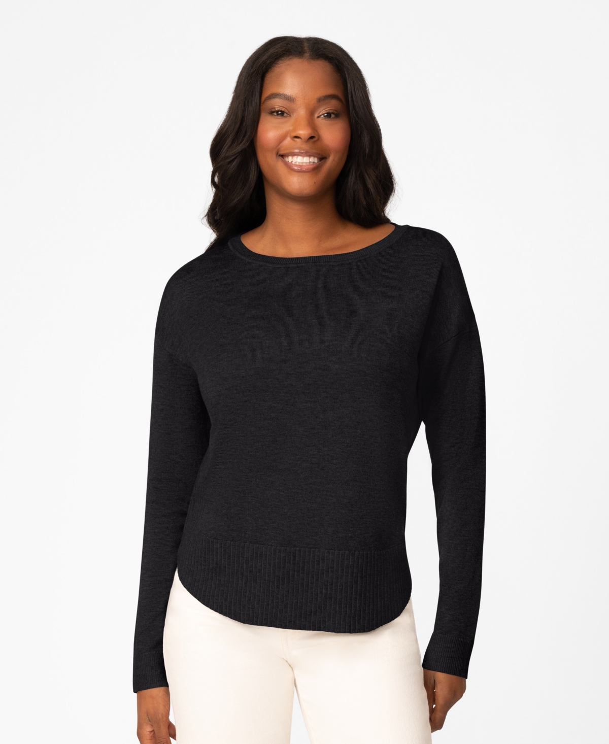 Click here for Melissa Paige Womens Round Hem Pull-On Sweater - J... prices