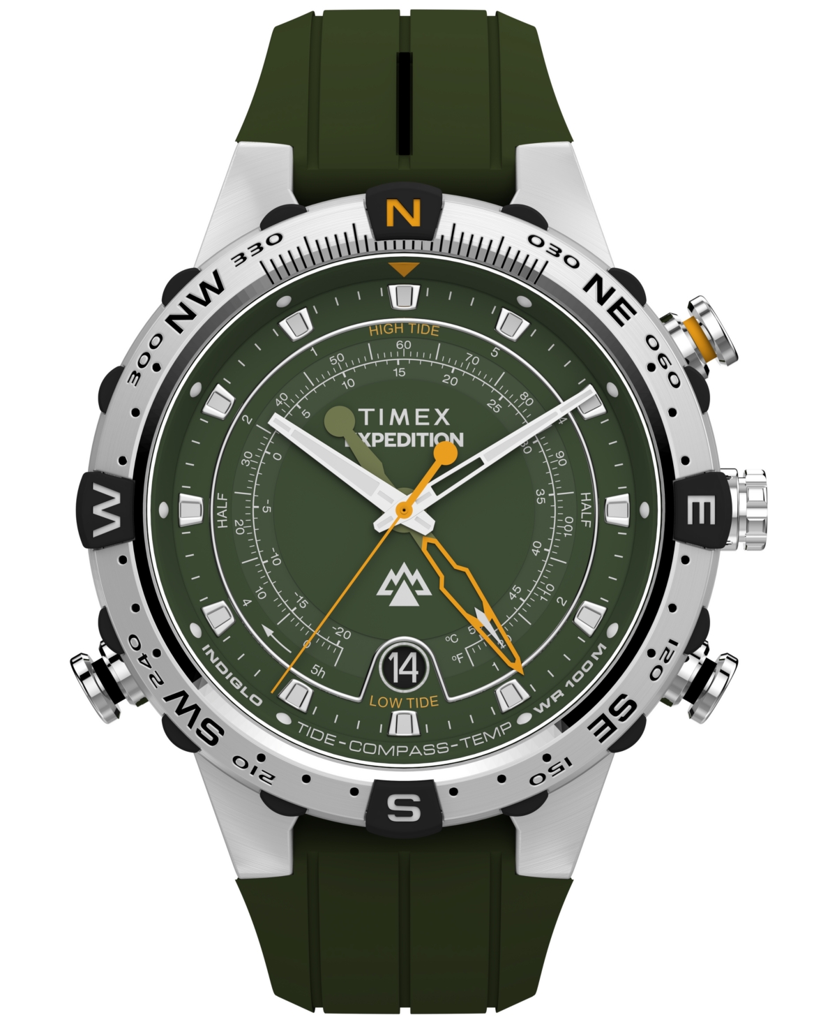 Click here for Timex Mens Quartz Analog Green Silicone Watch  45m... prices