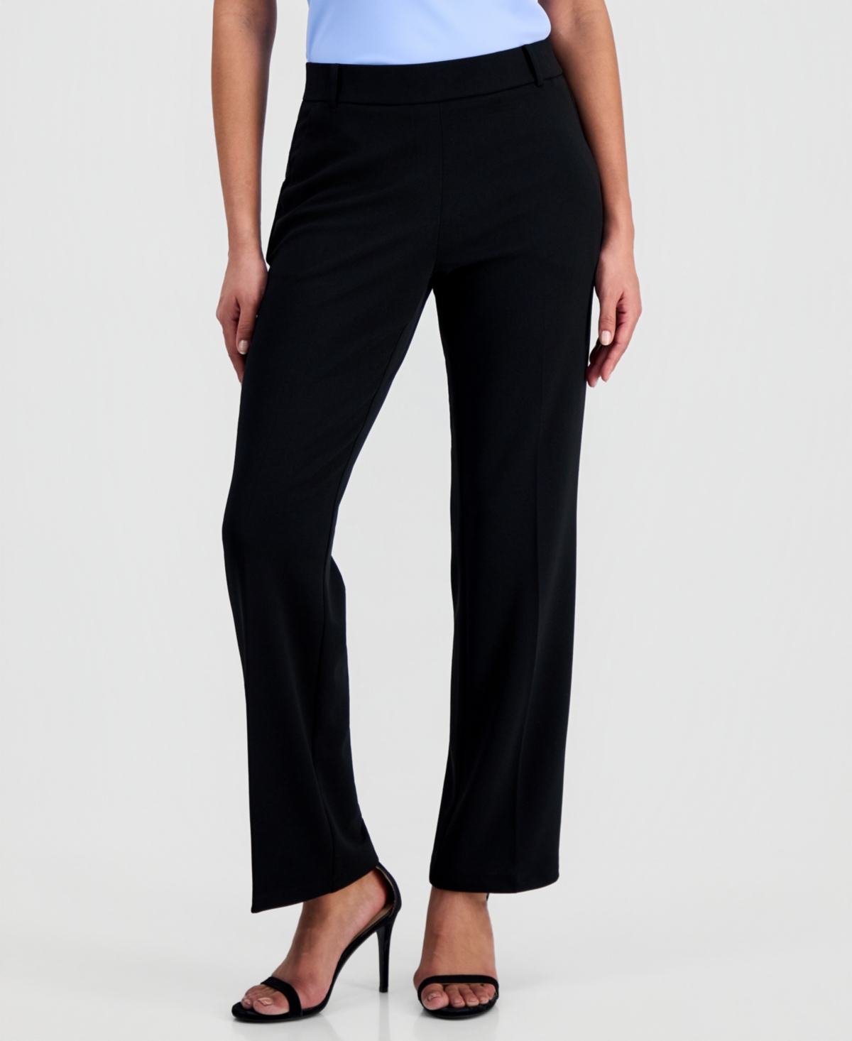 Click here for Kasper Womens Audrey Pull-On Straight Leg Trouser... prices