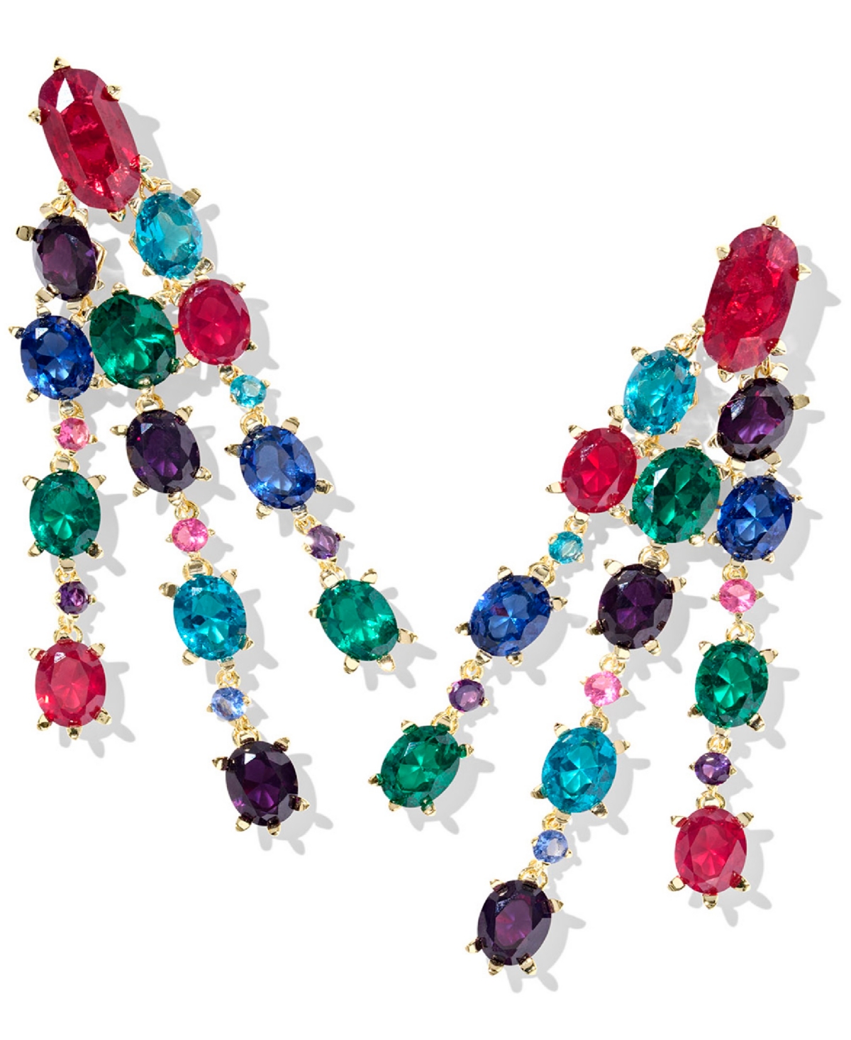 Click here for Kendra Scott Multi-Stone Statement Earrings - Gold... prices