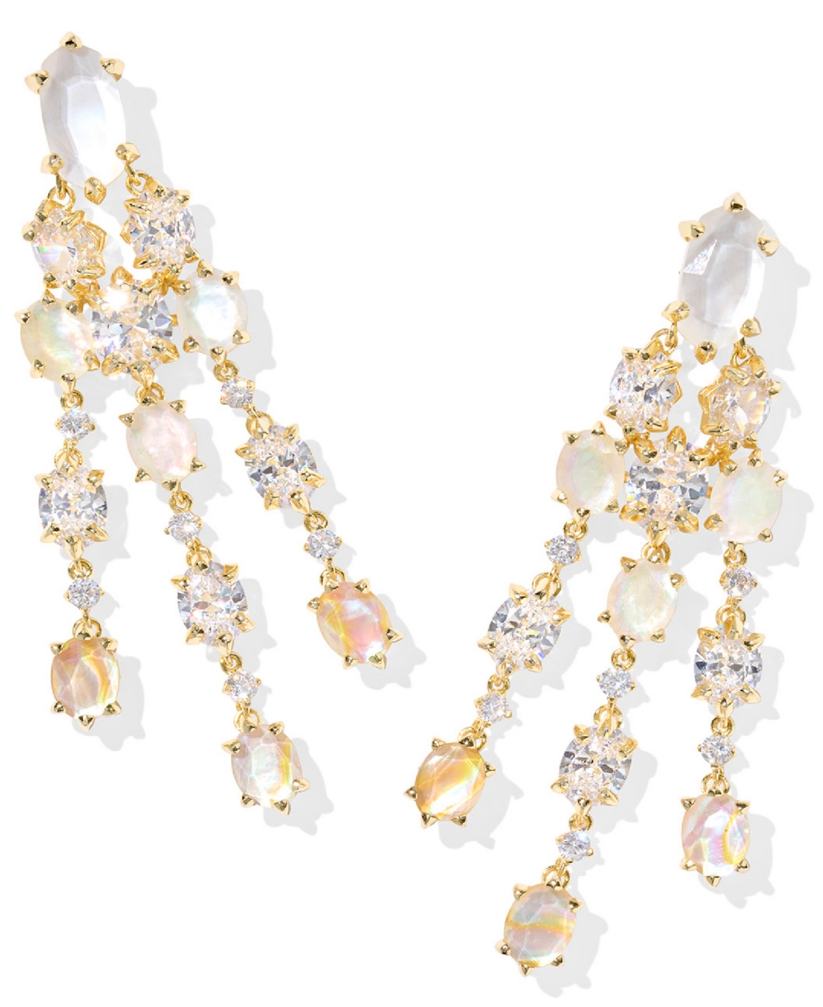 Click here for Kendra Scott Multi-Stone Statement Earrings - Gold... prices