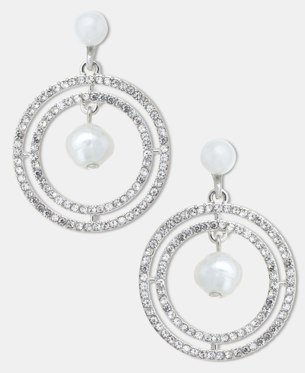 Click here for Givenchy Pave & Imitation Pearl Orbital Drop Earri... prices