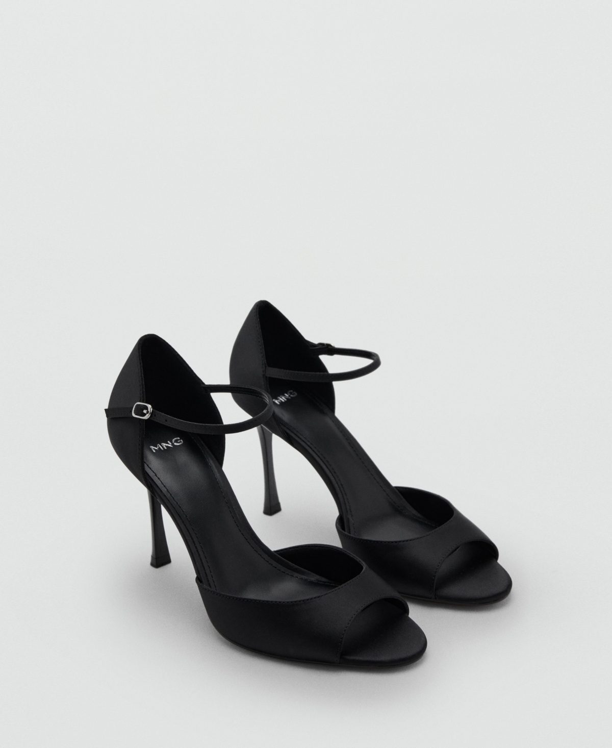Click here for Mango Womens Satin High-Heeled Sandals - Black prices