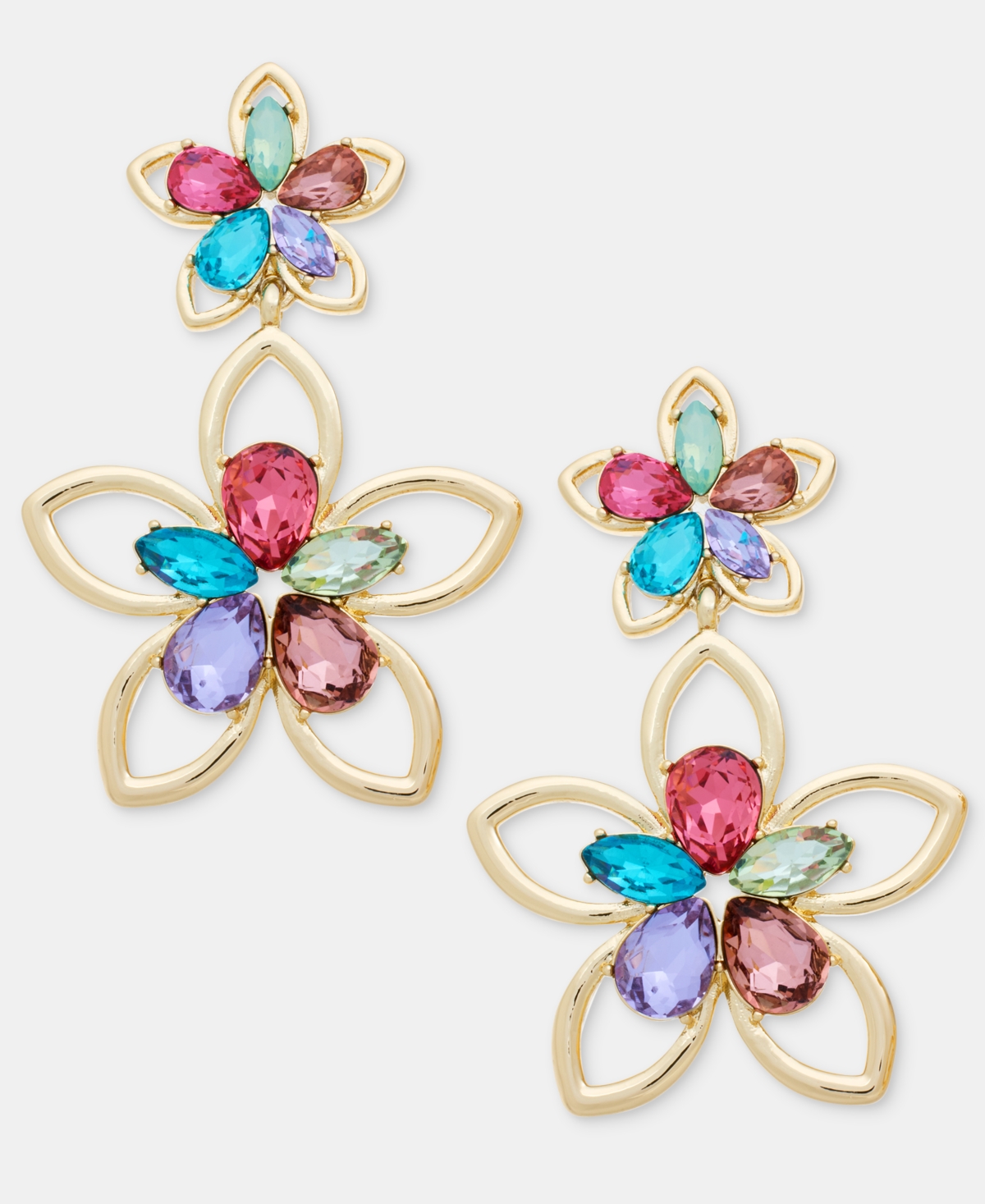 Click here for Karl Lagerfeld Paris Multicolor Crystal Flower Dou... prices