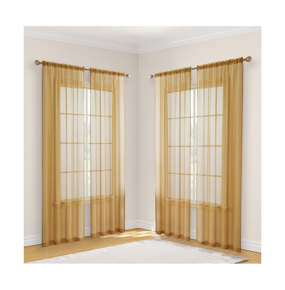 Click here for Hlc.me Essentials Sheer Voile Window Treatment Rod... prices