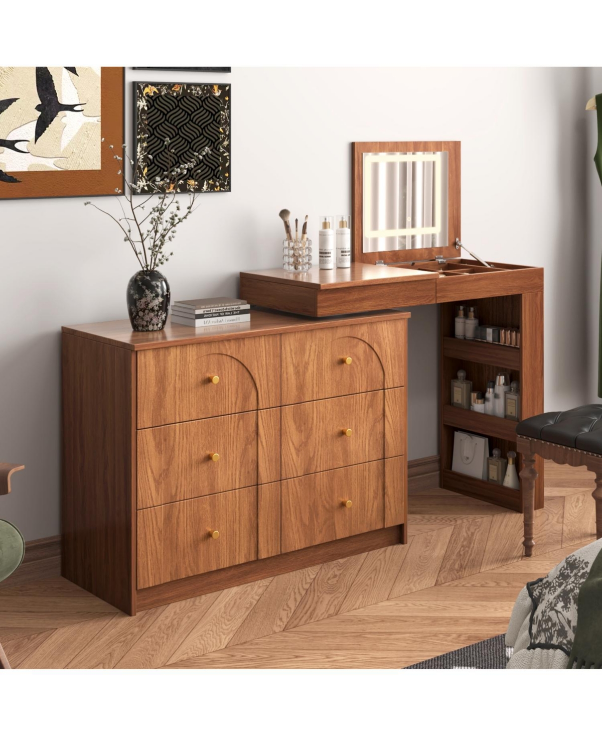 Click here for Streamdale Furniture Makeup Vanity Desk with Flip-... prices