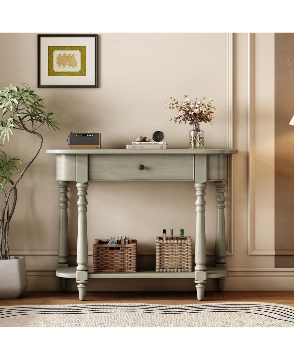Click here for Streamdale Furniture Narrow Console Table with Dra... prices