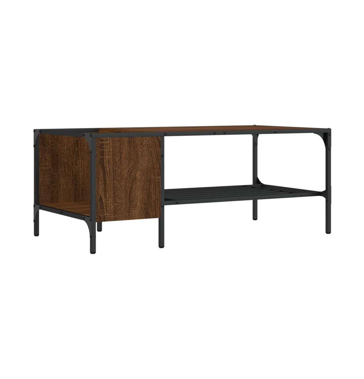 Click here for vidaXL Coffee Table Brown Oak and Black Engineered... prices
