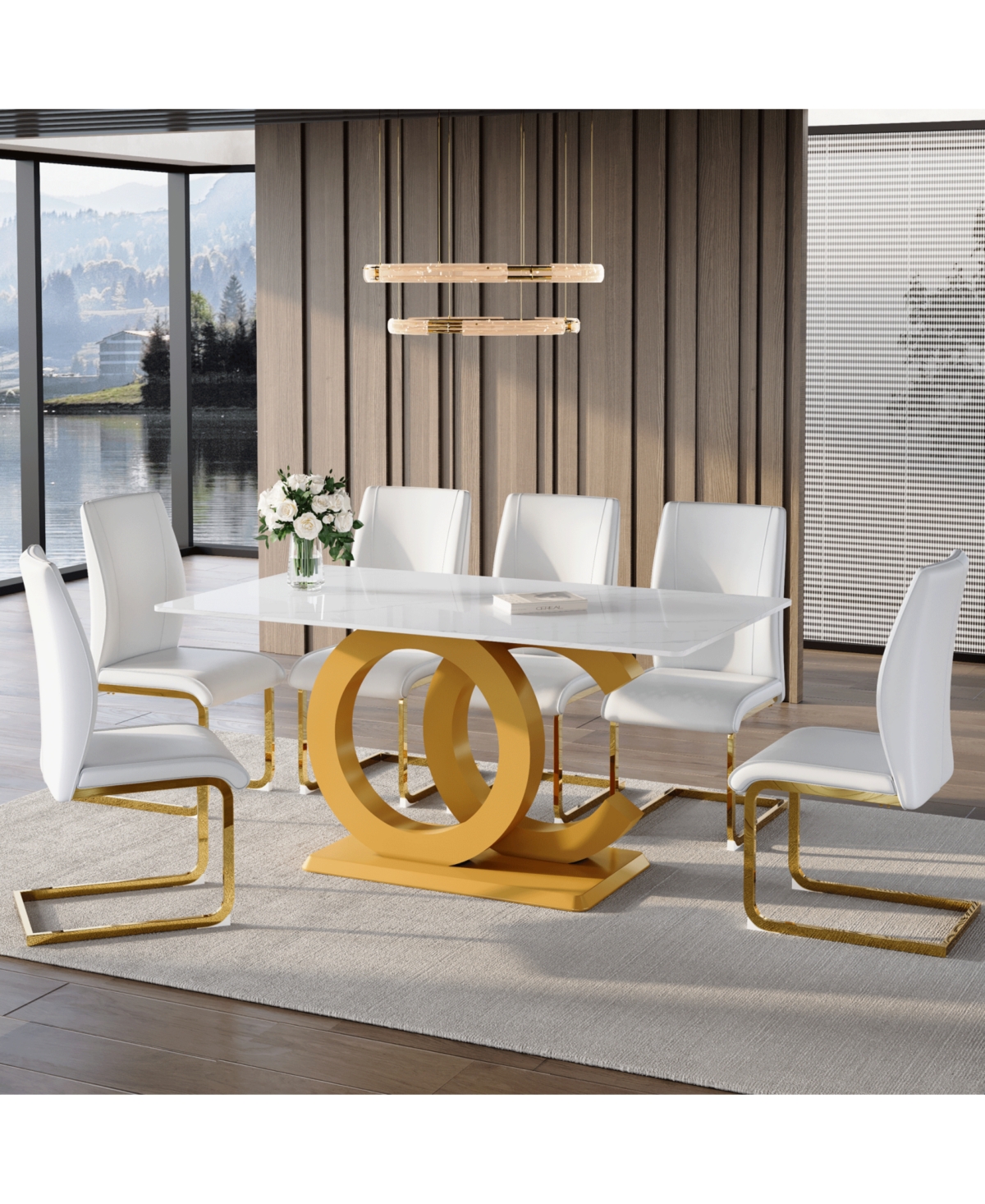 Click here for Streamdale Furniture Luxurious Glass Dining Set Ta... prices