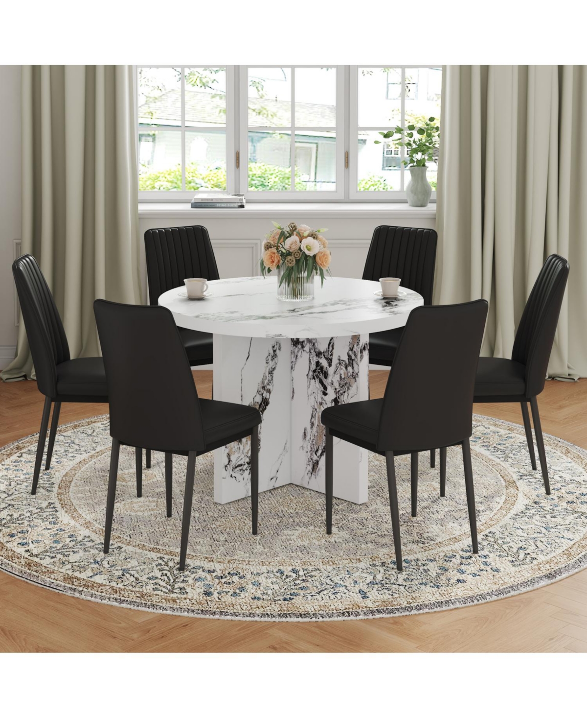 Click here for Streamdale Furniture 7-Piece Round Dining Set with... prices