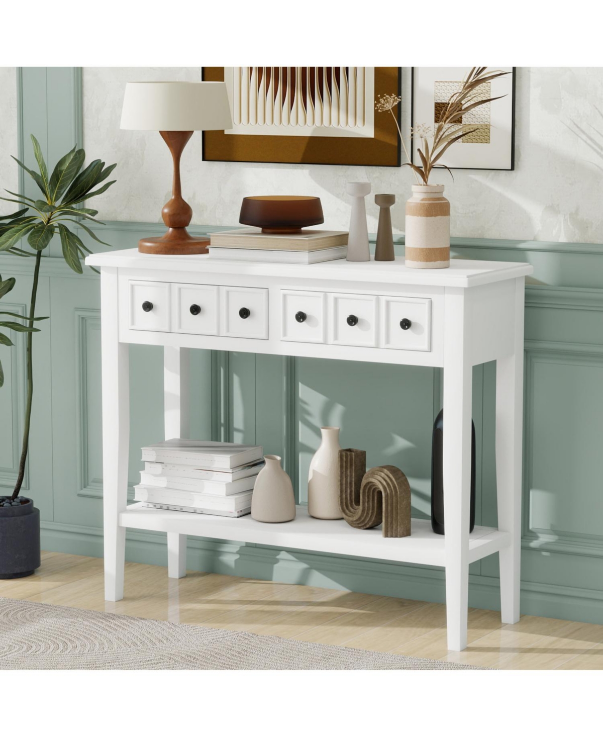 Click here for Streamdale Rustic Console Table with Open Shelf  R... prices