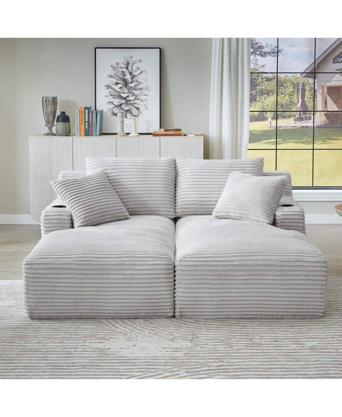 Click here for Streamdale Furniture Compressible Double Chaise Lo... prices