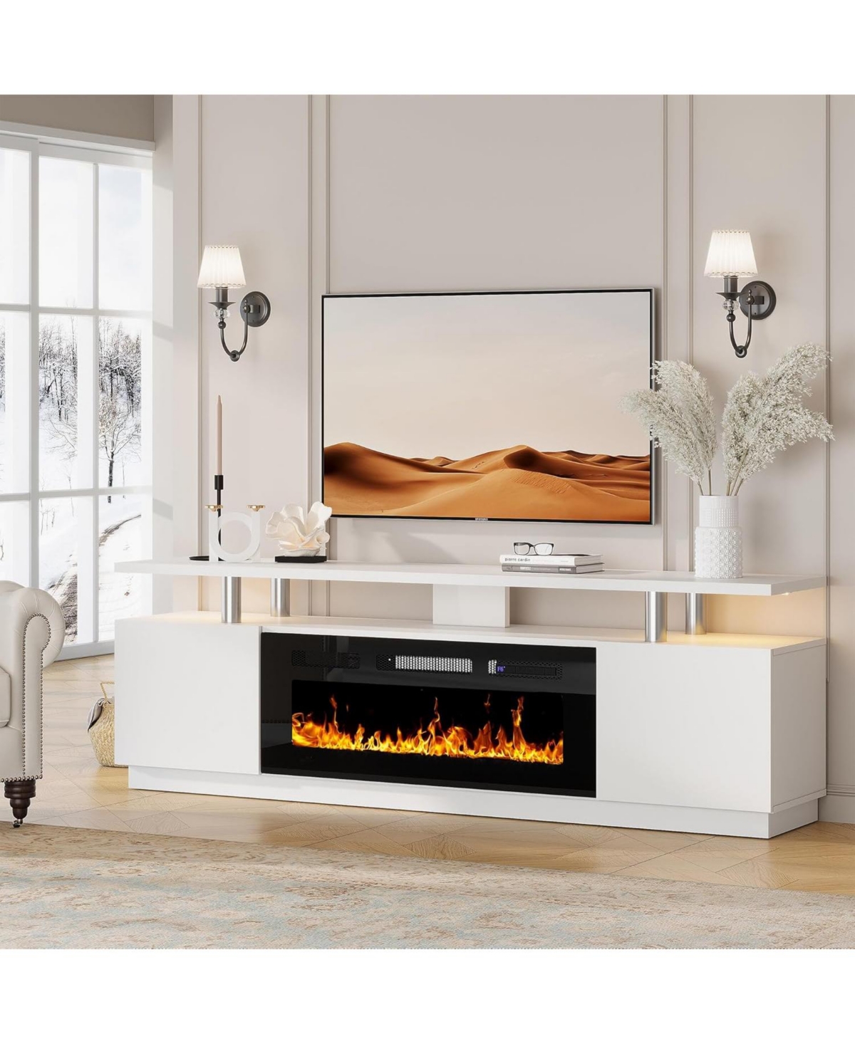 Click here for Gaomon 80" Tv Stand with 36" Electric Fi... prices